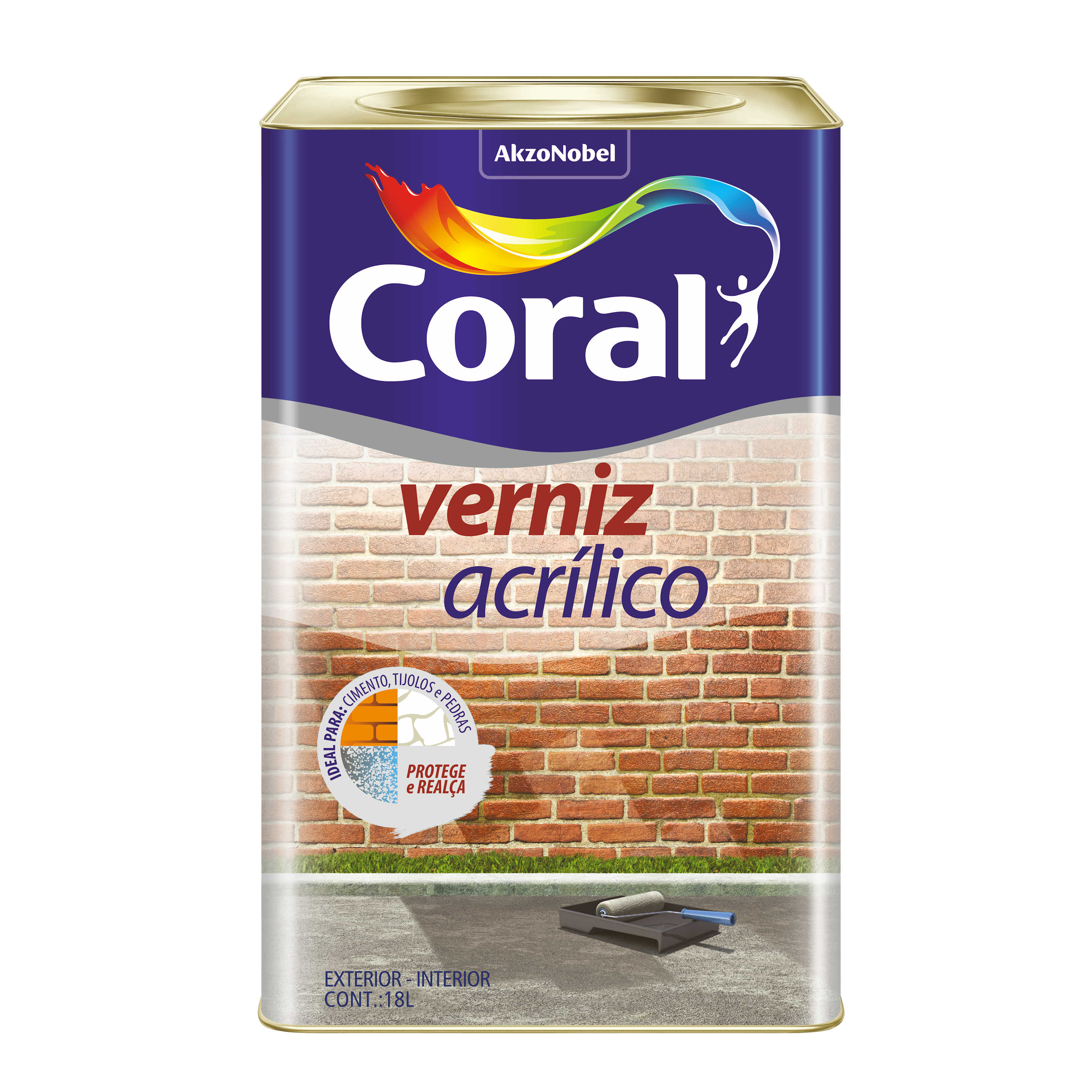 VERNIZ ACRÍLICO INCOLOR 18L - CORAL
