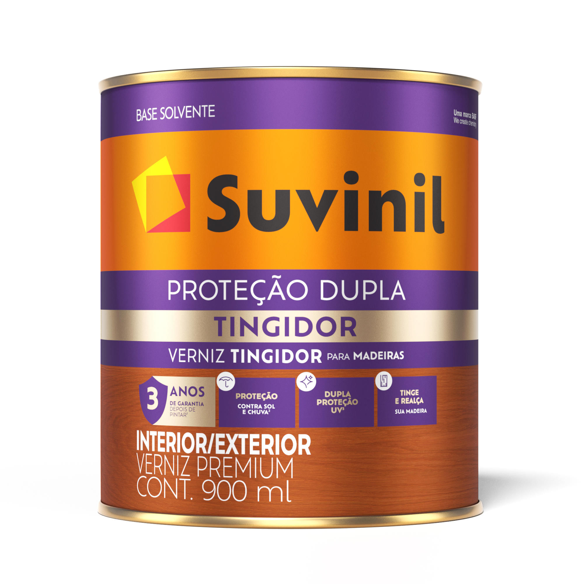 VERNIZ BRILHANTE PROTECAO DUPLA TINGIDOR 900ML - SUVINIL VERNIZ BRILHANTE PROTECAO DUPLA TINGIDOR 900ML - SUVINIL